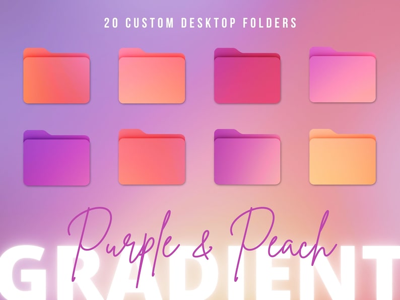 Folder Icons » Desktop Icons » Purple Icons » Mac Desktop Icons - Etsy
