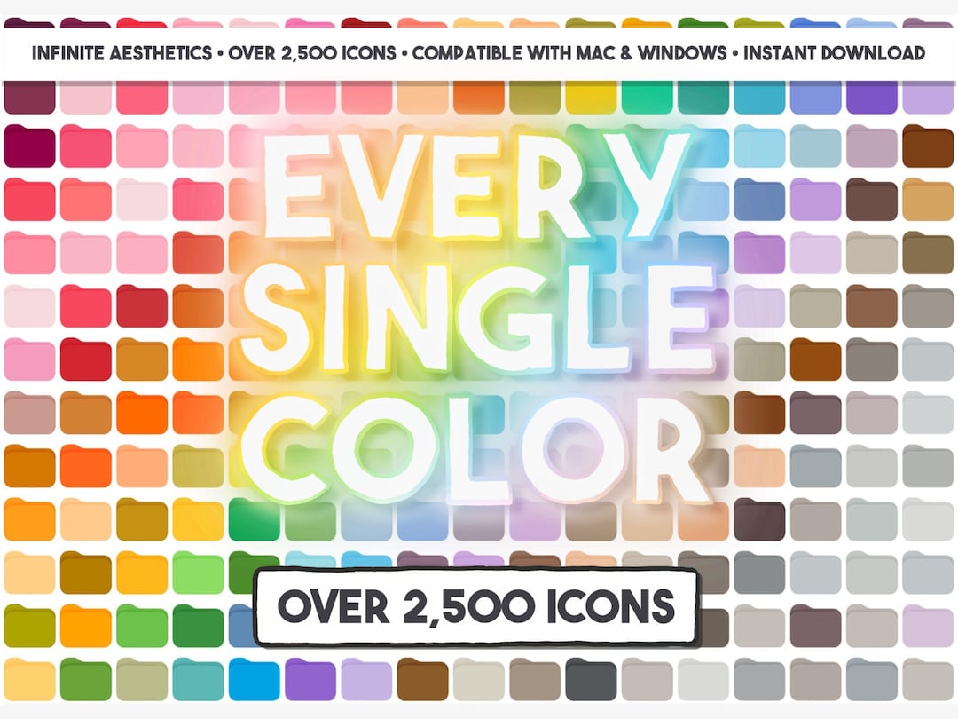2500+ ICONS | Every Single Color Desktop Icons MEGAPACK | Matte ...