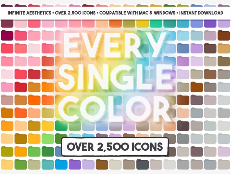 2500+ ICONS | Every Single Color Desktop Icons MEGAPACK | Matte ...