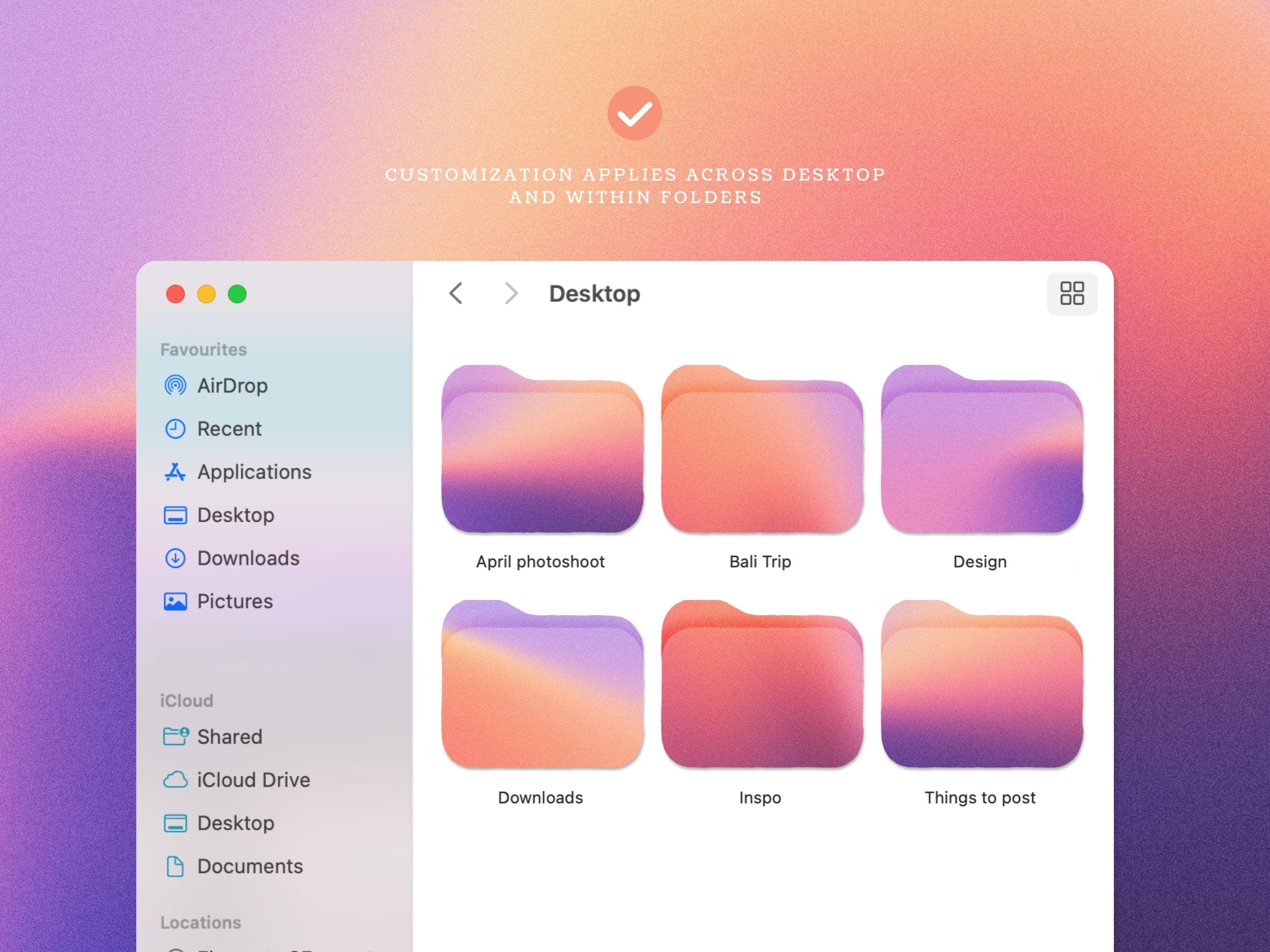 Desktop Icons, Desktop Folder Icons for Mac and Windows, Pretty Icons ...