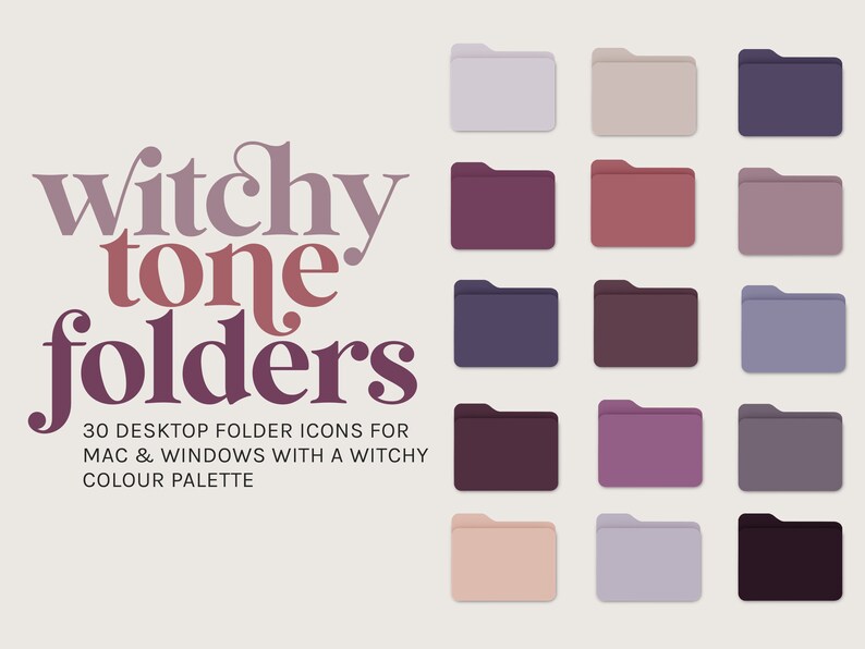 Witchy Folder Icons Desktop Icons for Mac and Windows - Etsy Canada