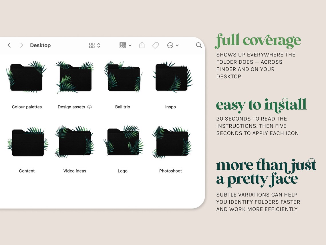 Dark Folder Icons for Mac and Windows » Tropical Icons » Custom Folder ...