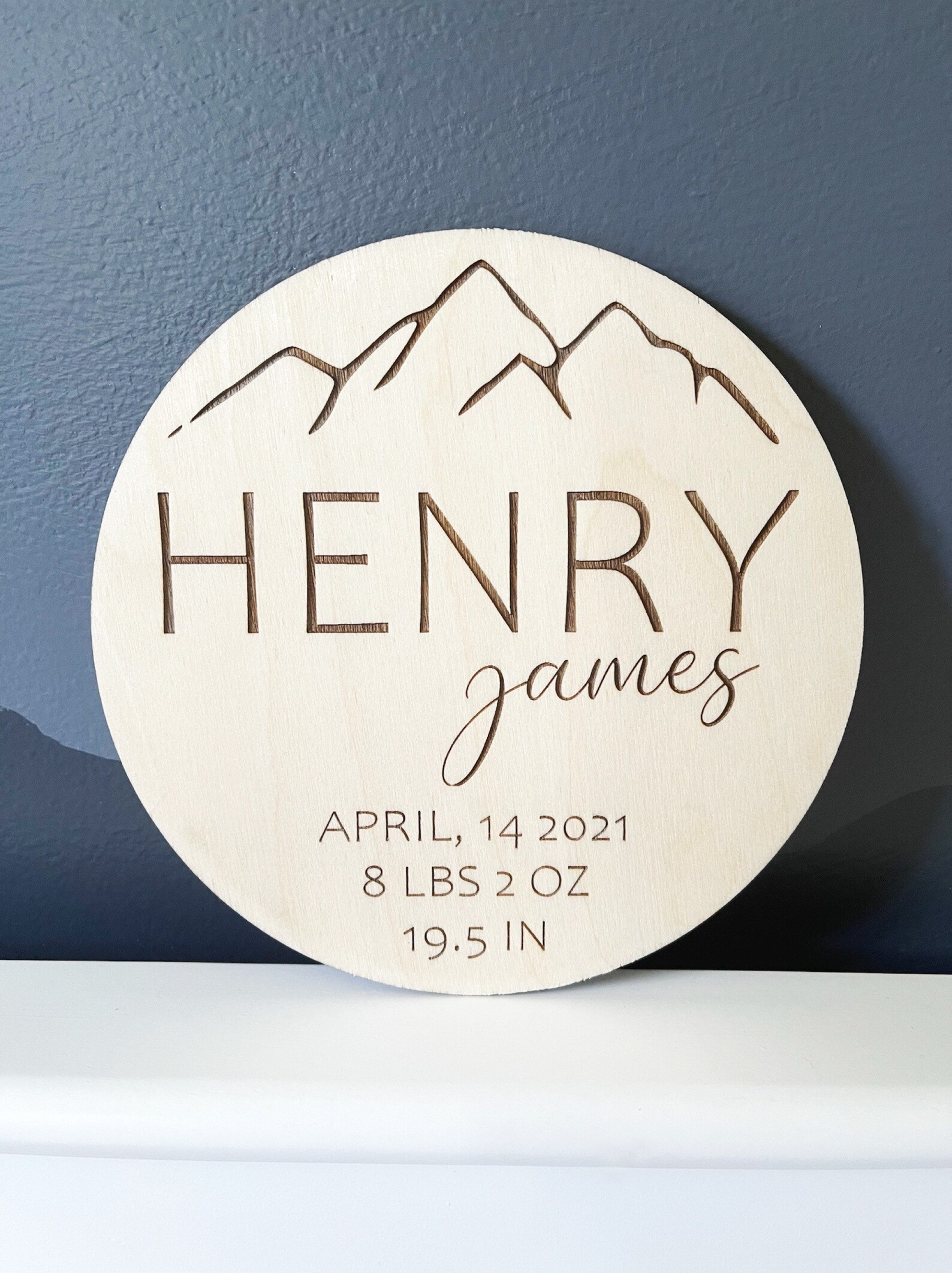 Baby Name Sign Baby Stats Sign Nursery Decor - Etsy