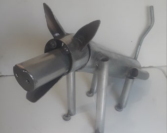 Rustic Metal Dog Sculpture Re Purposed and Recycled Metal Art - Etsy