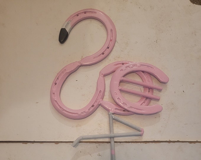 Horseshoe Flamingo Garden Stake (facing Left) - Etsy