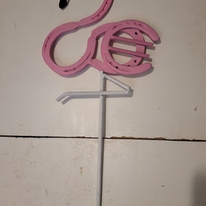 Horseshoe Flamingo Garden Stake facing Left - Etsy