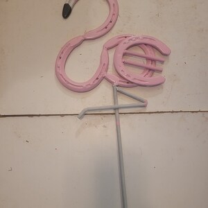 Horseshoe Flamingo Garden Stake facing Left - Etsy