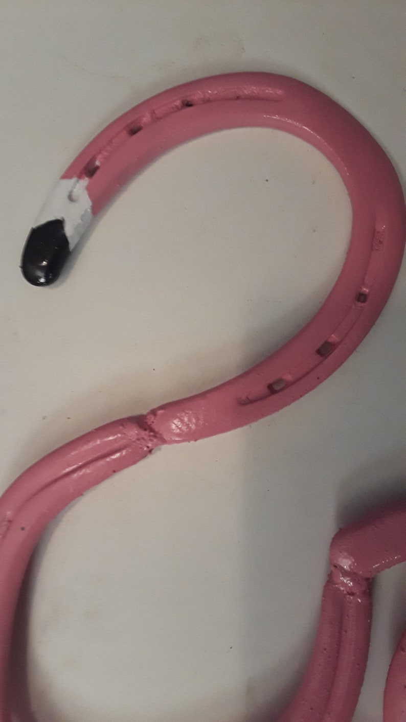 Horseshoe Flamingo Garden Stake facing Left - Etsy