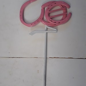 Horseshoe Flamingo Garden Stake facing Left - Etsy
