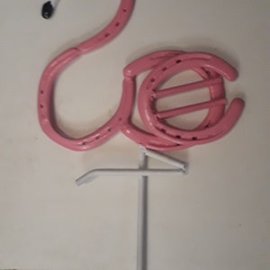 Horseshoe Flamingo Garden Stake facing Left - Etsy