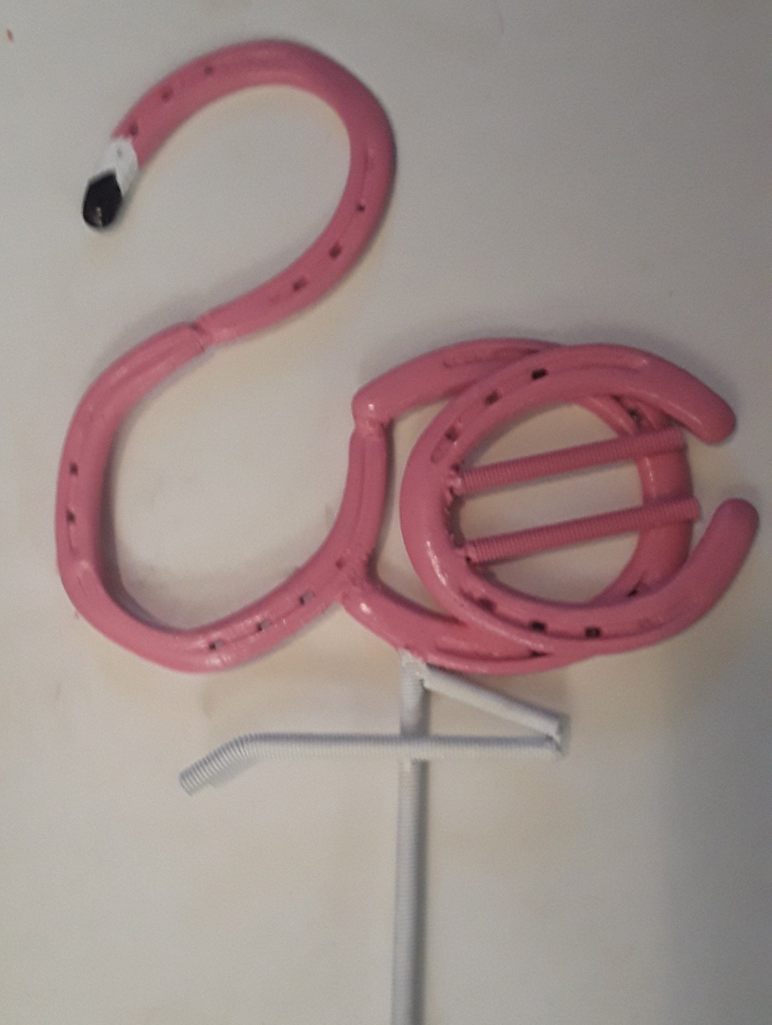 Horseshoe Flamingo Garden Stake facing Left - Etsy