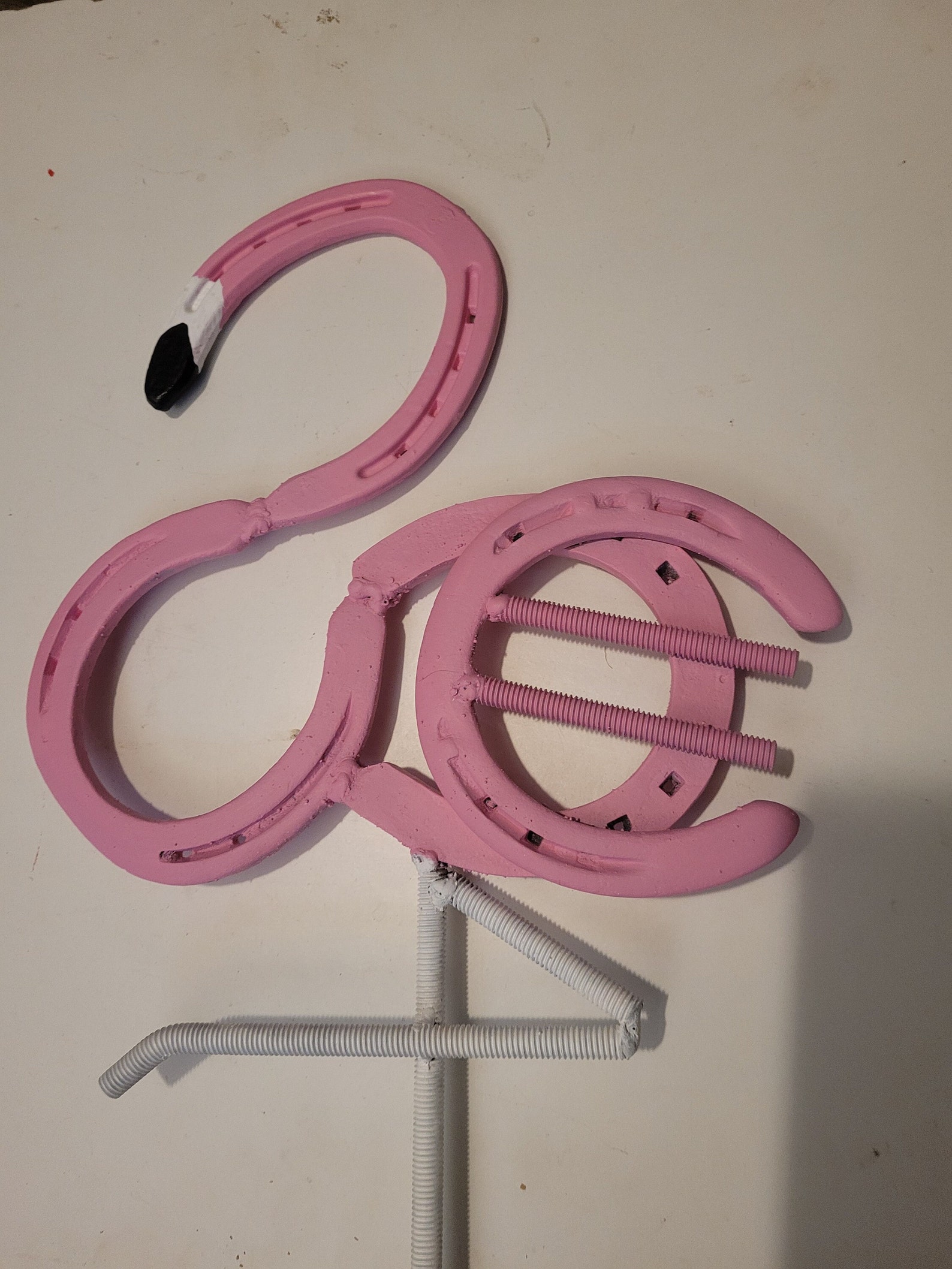Horseshoe Flamingo Garden Stake facing Left - Etsy