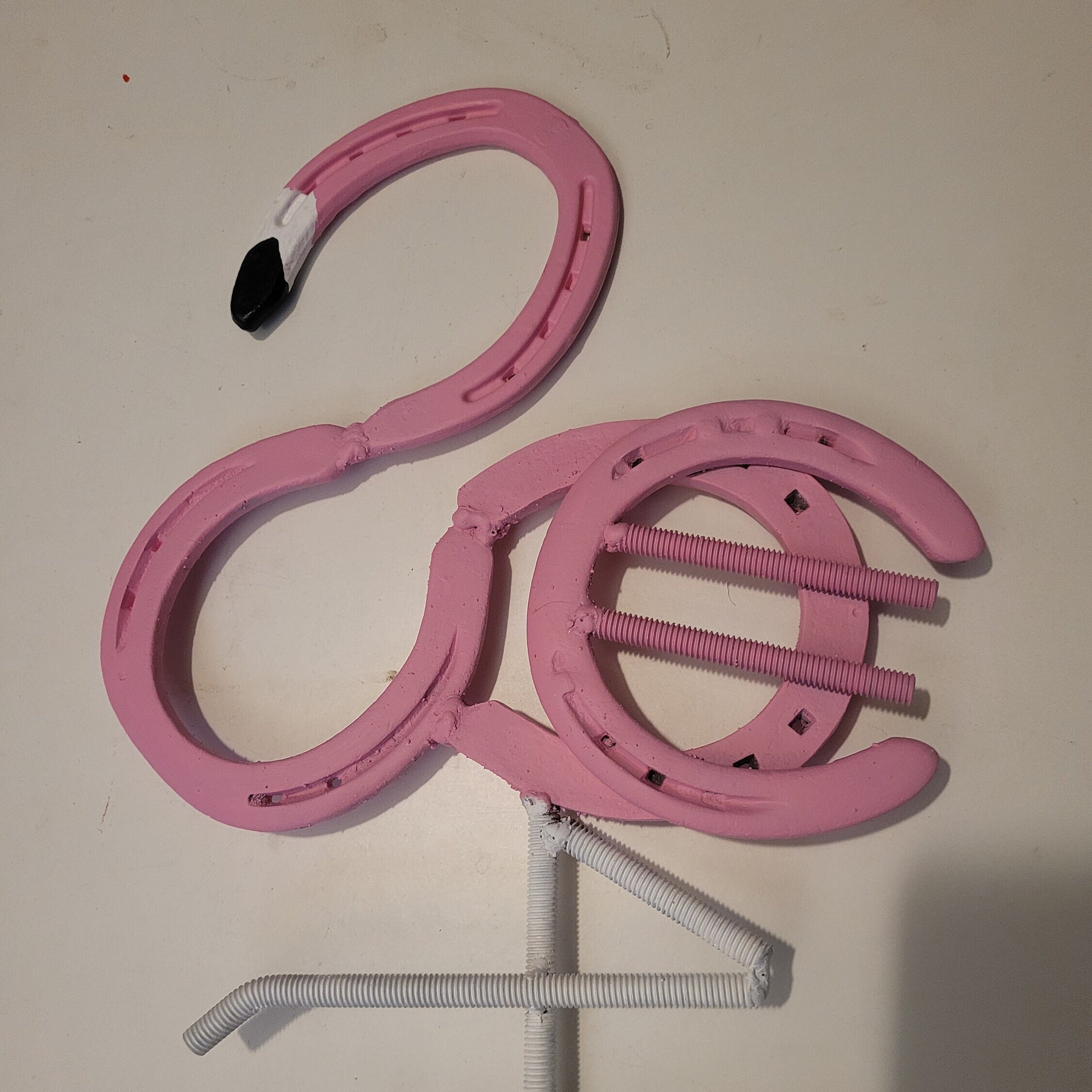 Horseshoe Flamingo Garden Stake facing Left - Etsy