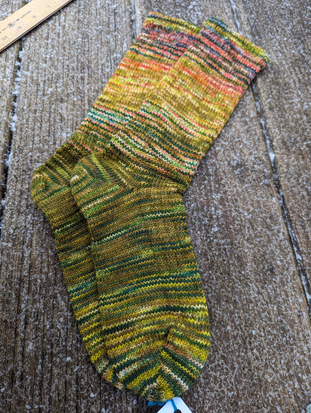 OOAK Hand Cranked Stripe Socks From Hand-dyed Yarn, Sz S - Etsy