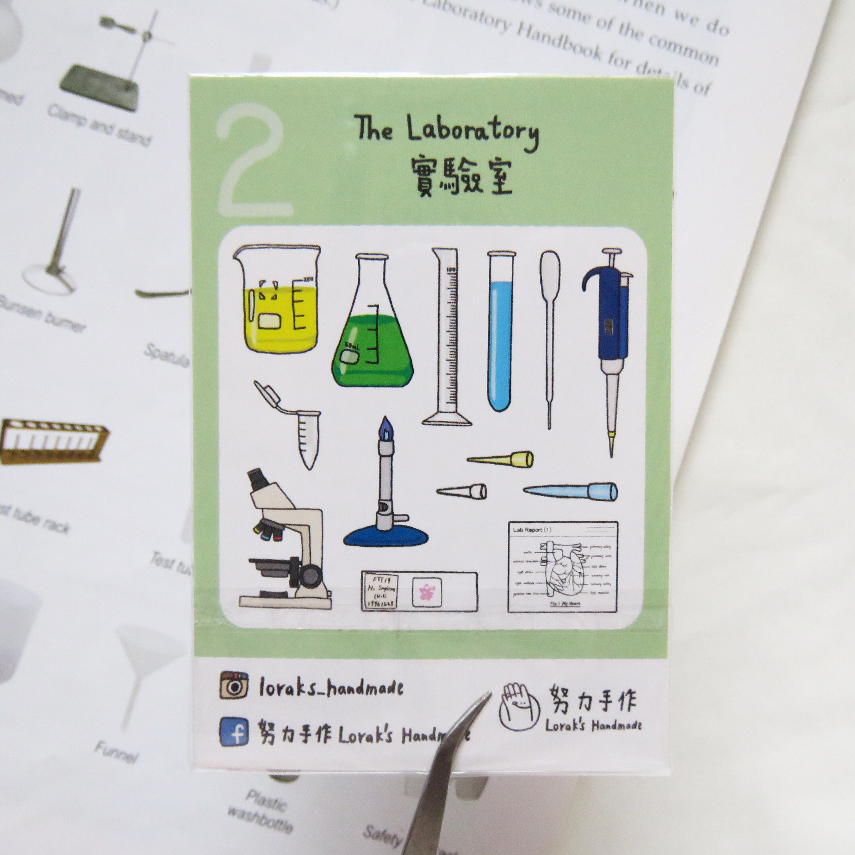 Laboratory Sticker Set 14pcs Laboratory Apparatus | Etsy