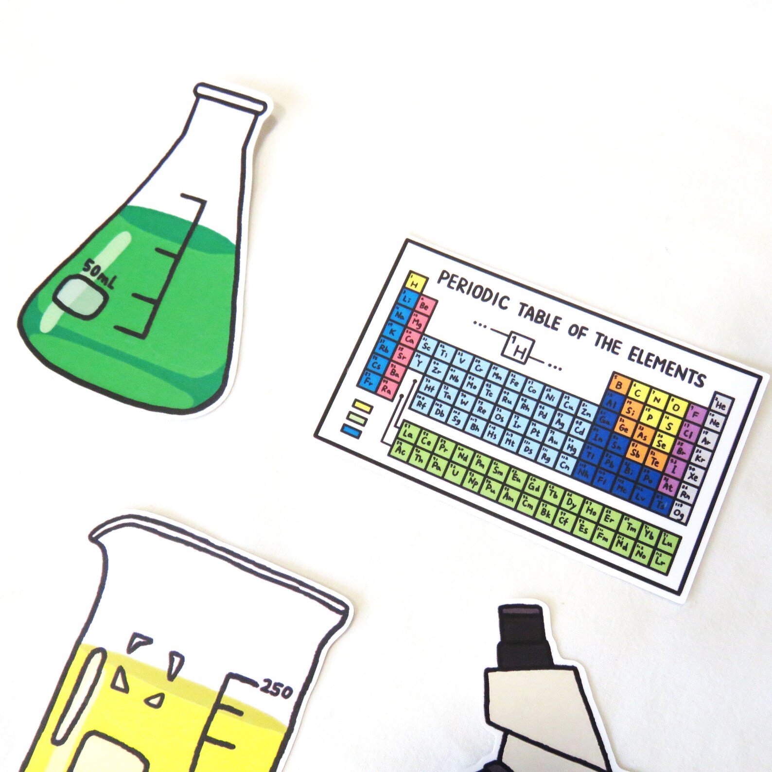 Laboratory Apparatus Sticker big Periodic Table Sticker | Etsy