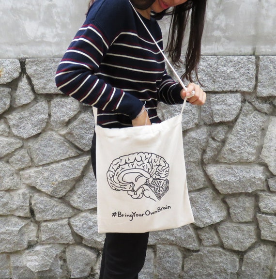 Brain Totebag Anatomy Totebag Brain Bag Gift for Nurse | Etsy