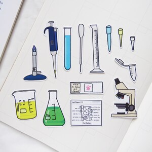 Laboratory Sticker Set 14pcs Laboratory Apparatus - Etsy