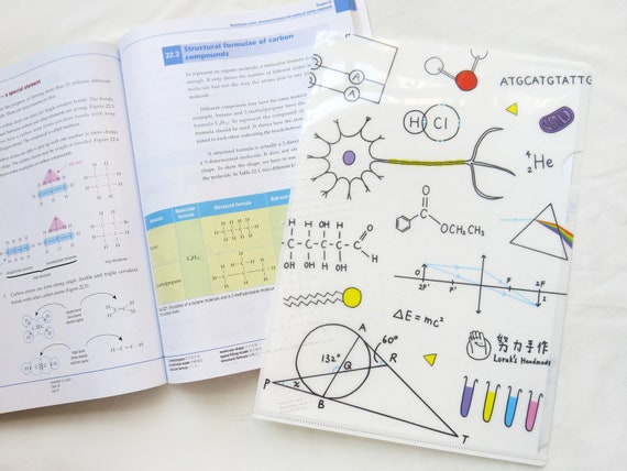 Science A4 Folder / Clear Folder / Plastic Folder / Document | Etsy