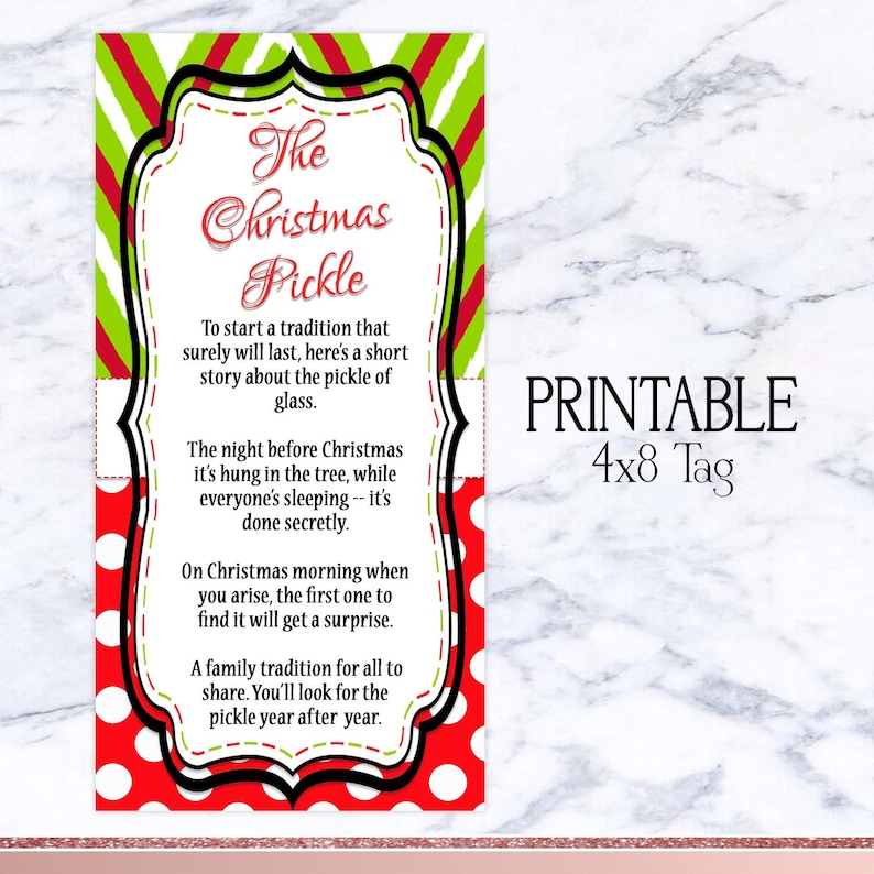 The Christmas Pickle Story - INSTANT DOWNLOAD - Holiday Traditions - Etsy