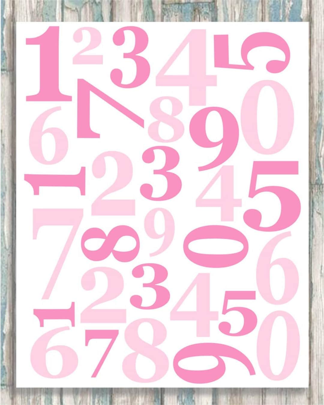 Number Classroom Decor - 1 2 3... Wall Art - Nursery Artwork - Playroom ...