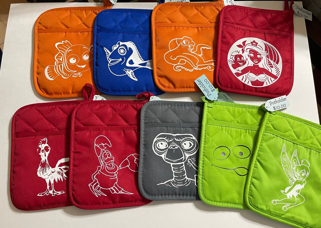 Disney Potholders ET Nemo Dory Ariel Sebastian Hank Toy Story Tinker ...