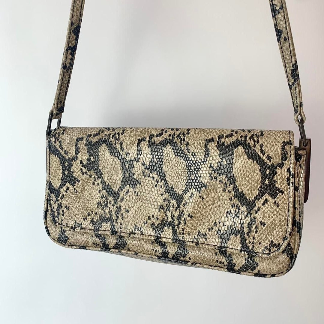 00's Faux Snake Skin Shoulder Bag - Etsy