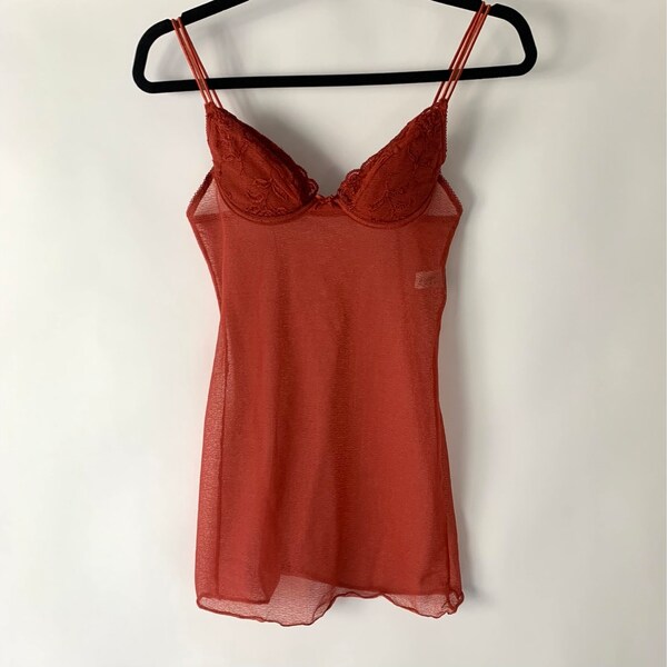 Burnt Orange Slip Dress Etsy