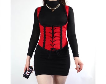 Red and Black Basque - Etsy