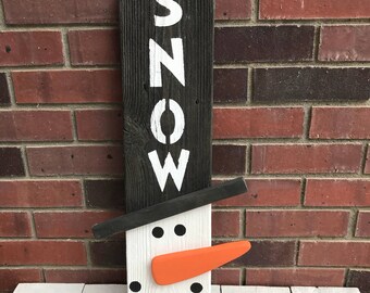 Snowman porch sign | Etsy