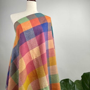 Teacup Laundered Linen Check Fabric by Merchant & Mills | Premium ...