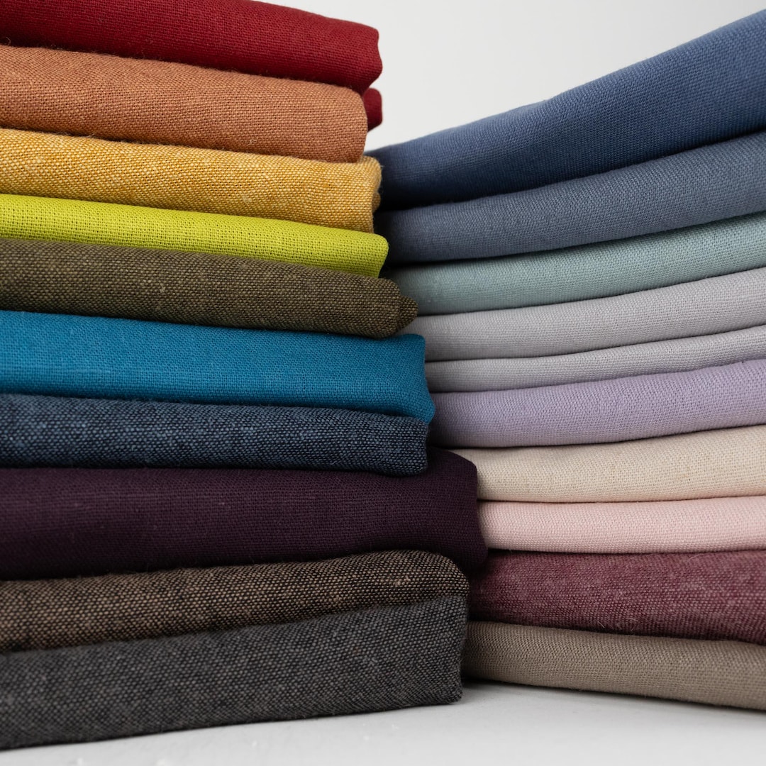 Lightweight Linen Rayon Blend Fabric for Apparel in 20+ Colors, Yarn ...