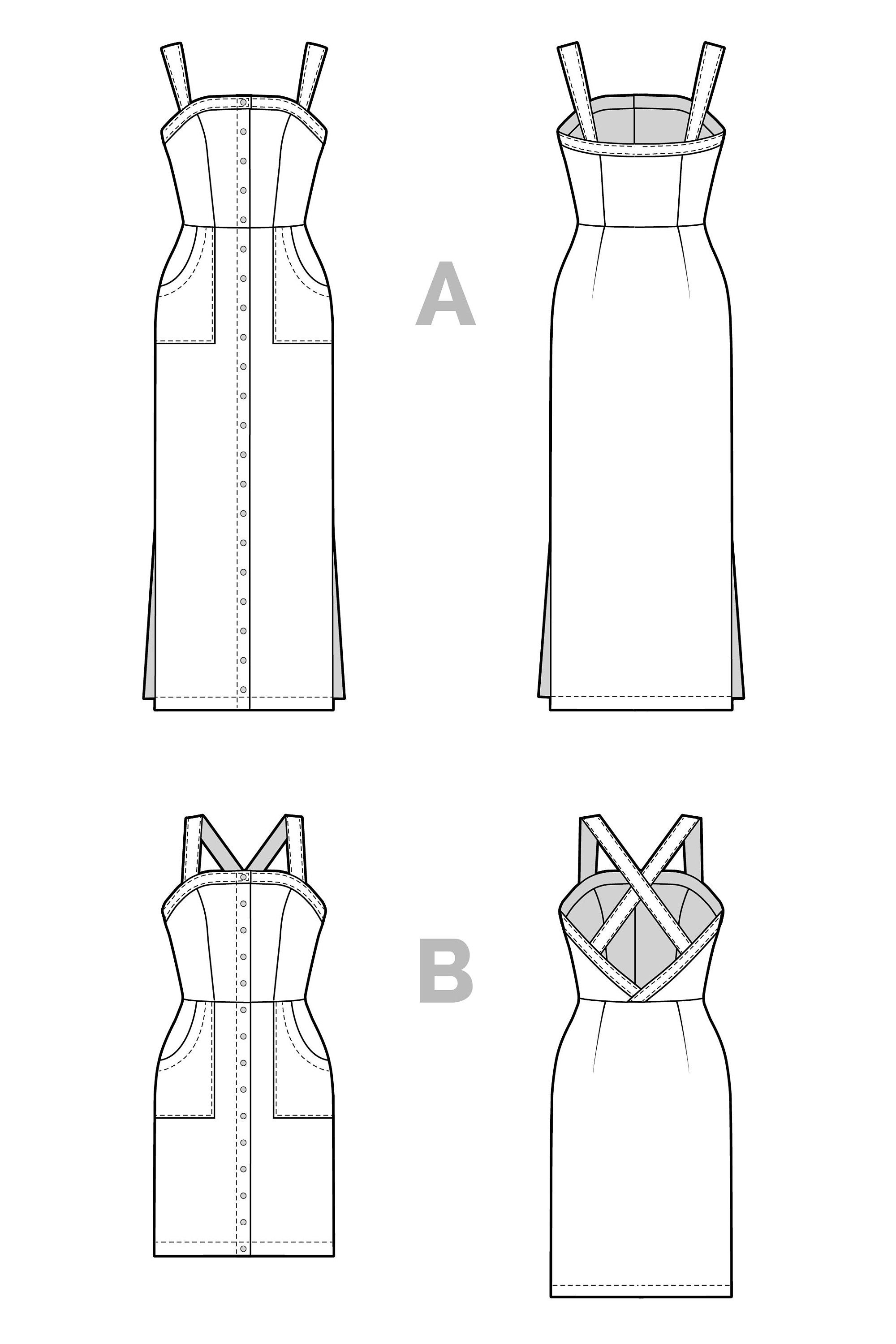 Fiona Sundress Sewing Pattern by Closet Core, Fitted Button-down Dress ...