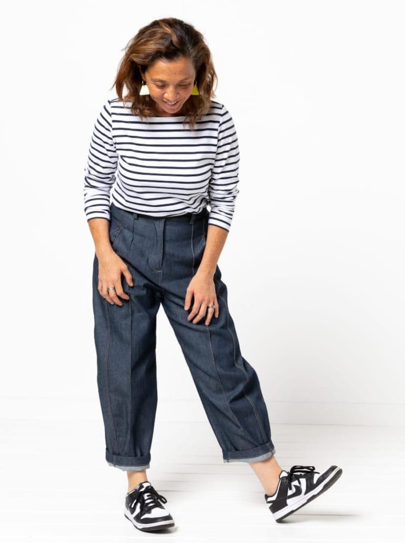 Twig Barrel Leg Jeans Printed Sewing Pattern by Style Arc, US Sizes 0 ...