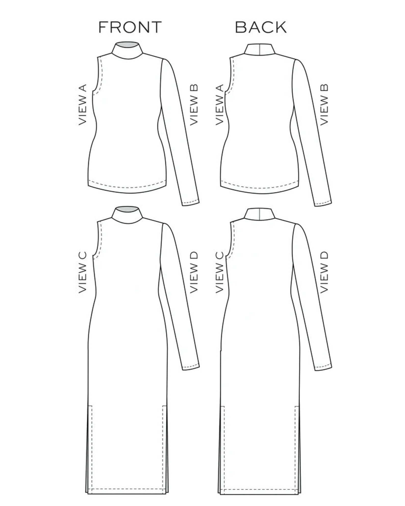 Nikko Top & Dress Sewing Pattern Sizes 0-18 True Bias - Etsy