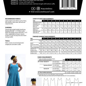 Sauvie Sundress Sewing Pattern| Plus Size 16-34 | Sew House Seven | V-neck Sundress With ...