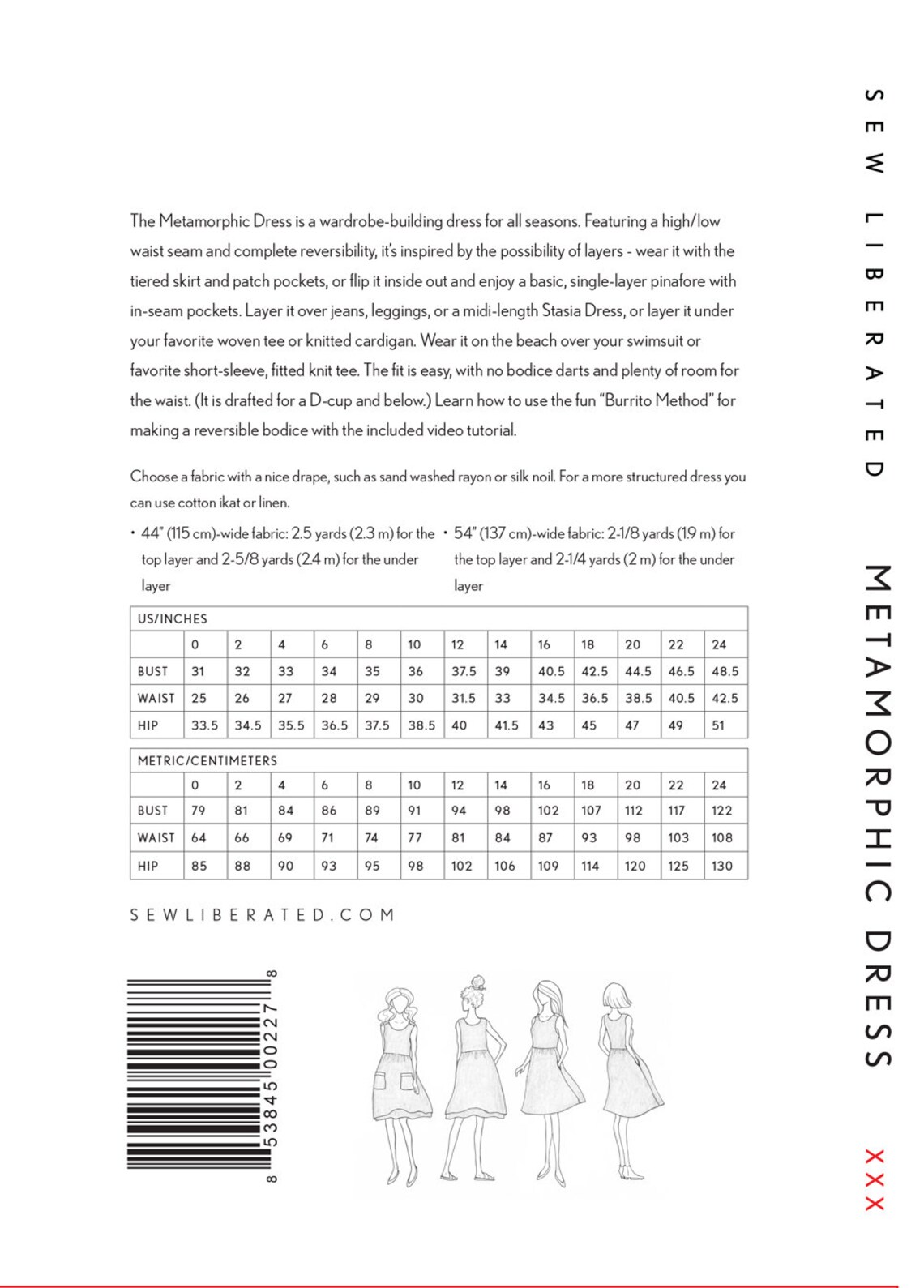 Metamorphic Dress Sewing Pattern by Sew Liberated - Etsy