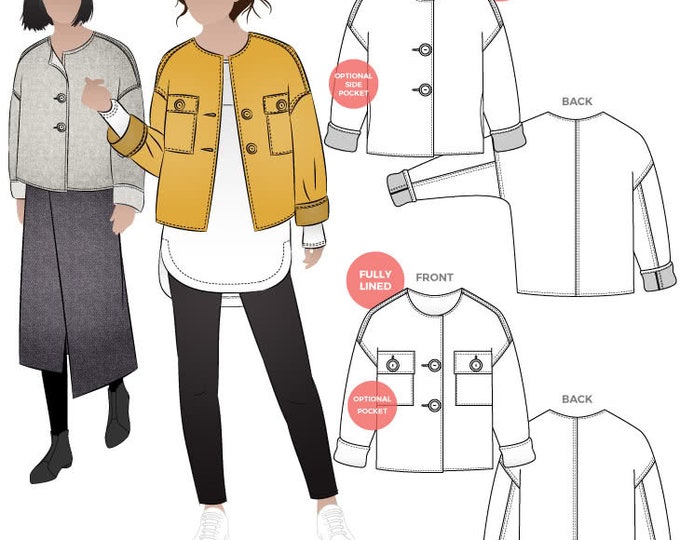 Cambria Duster Sewing Pattern by Friday Pattern Company | Sizes XS-4X ...