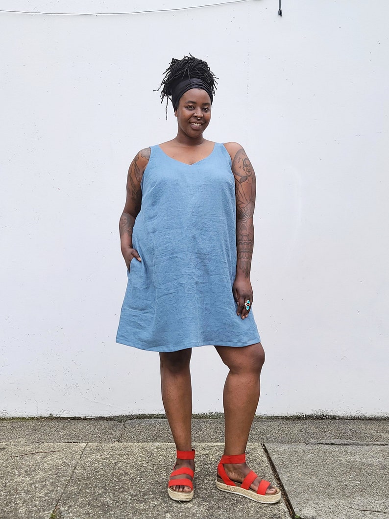 Sauvie V-neck Sundress Sewing Pattern by Sew House Seven (plus Sizes 16 ...