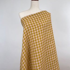 Premium Laundered Linen Gingham Fabric in Wes | Lightweight Multicolor ...