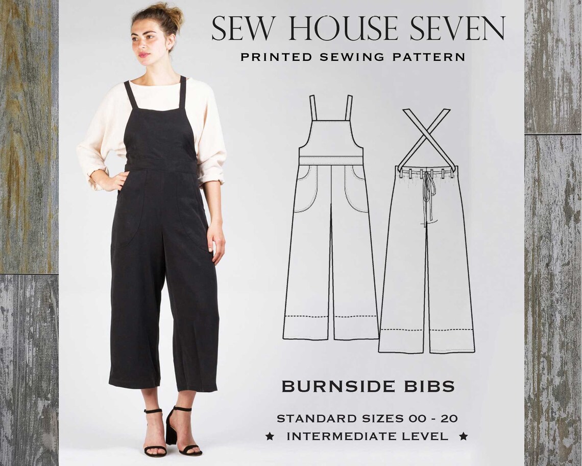 Burnside Bibs Sewing Pattern | Sizes 00-20 | Sew House Seven ...