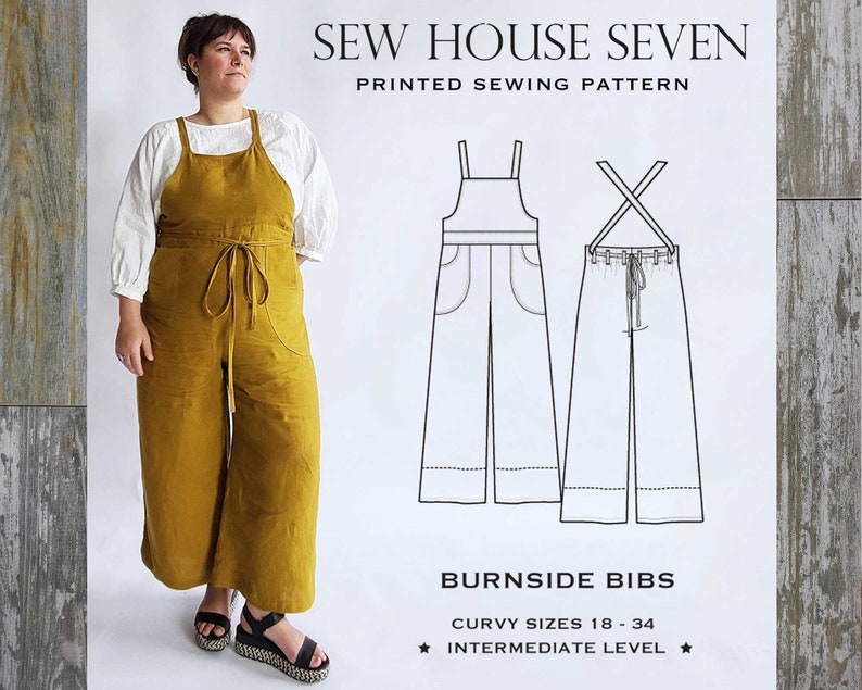 Burnside Bibs Sewing Pattern by Sew House Seven, Overalls (plus Sizes ...