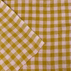 Premium Laundered Linen Gingham Fabric in Wes | Lightweight Multicolor ...