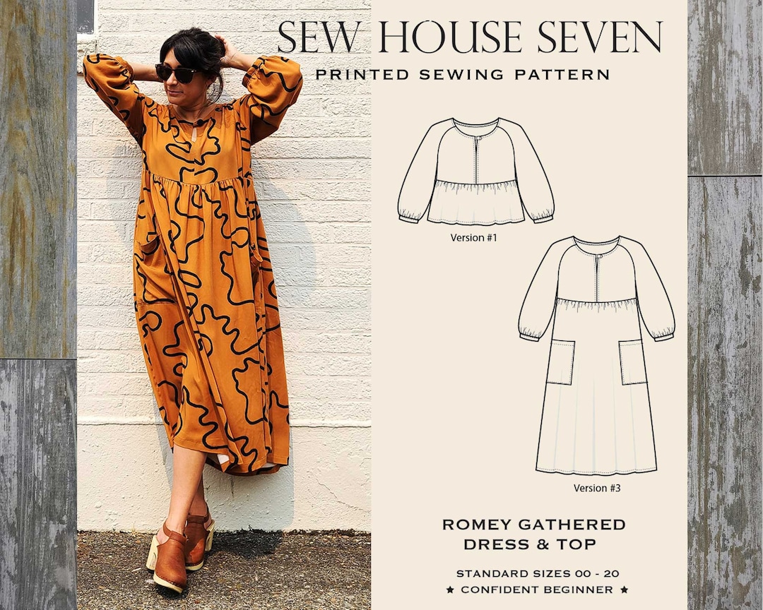 Romey Dress & Top Sewing Pattern by Sew House Seven (sizes 00-20) - Etsy