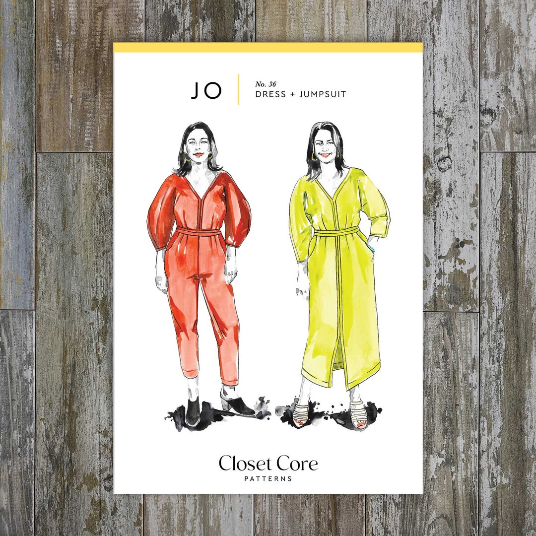 Jo Dress & Jumpsuit Sewing Pattern by Closet Core Patterns - Etsy