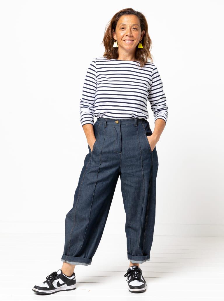 Twig Barrel Leg Jeans Printed Sewing Pattern by Style Arc, US Sizes 0 ...