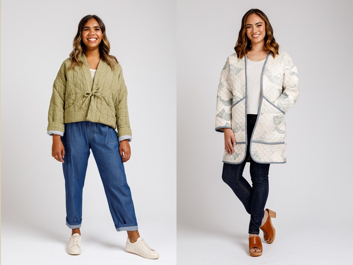 Hovea Quilted Jacket Sewing Pattern Size 0-20 Megan - Etsy