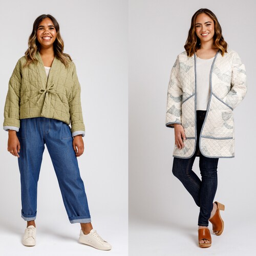 Hovea Quilted Jacket Sewing Pattern Size 0-20 Megan - Etsy