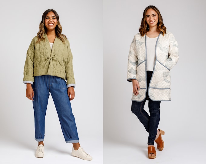 Hovea Quilted Jacket Sewing Pattern Size 0-20 Megan Nielsen Patterns - Etsy