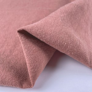 Soft Washed Lightweight Linen Fabric Fabric in Rosewood Stonewashed ...